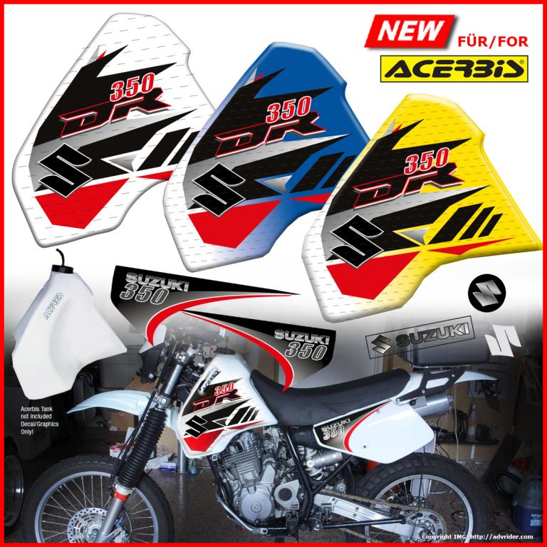 SUZUKI DR 350 ARROWLINE 16 Ltr Acerbis/USA Tankdekor/Graphic Set ...
