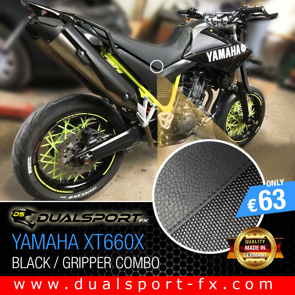 Yamaha XT660X seat cover black-white with logos Automotive Seat Covers ...